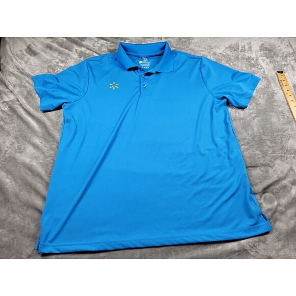 Shirts | Walmart Mens Polo Shirt Store Employee Uniform Work Wear Blue ...